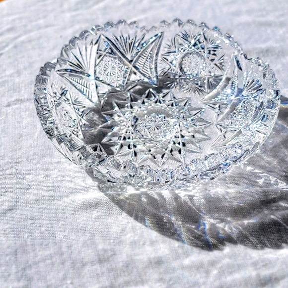 Source Unknown | Dining | Vintage German Etched Crystal Dish With ...